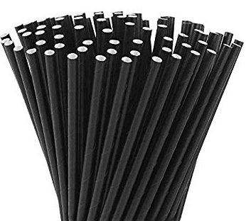 Black Paper Straws 6mm