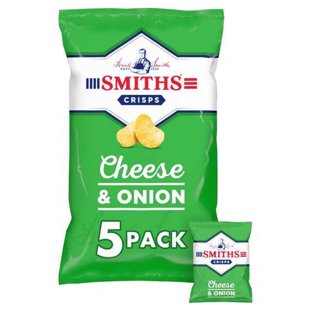Smiths Cheese & Onion Crisps 5 Pack