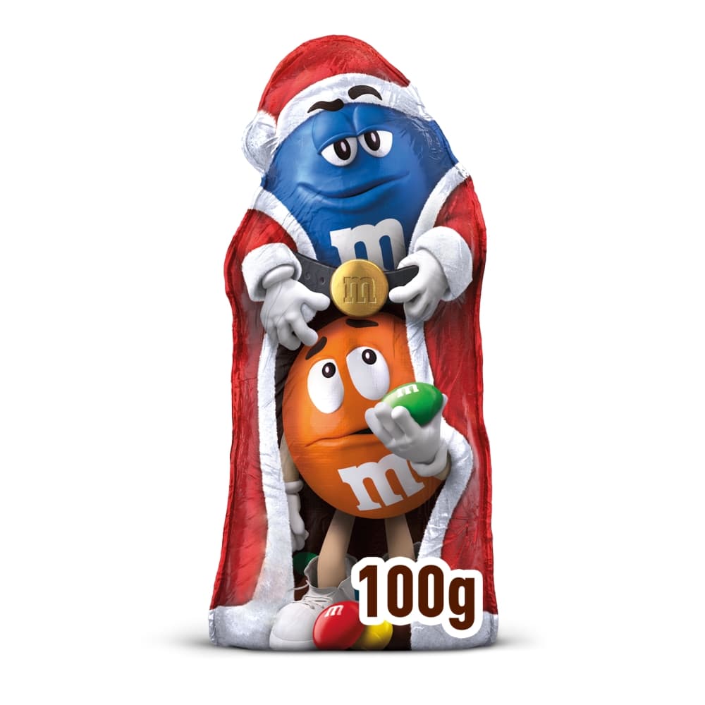 M&M's Milk Chocolate Christmas Santa Shape with Mini Chocolate M&M's 100g