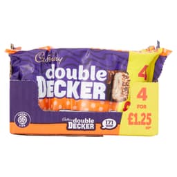Cadbury Double Decker Chocolate Bar 4 Pack Multipack £1.25 PMP 149.2g