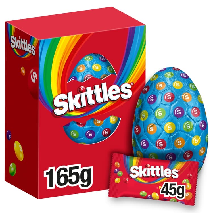Skittles Fruits Sweets & Milk Chocolate Easter Egg 165g