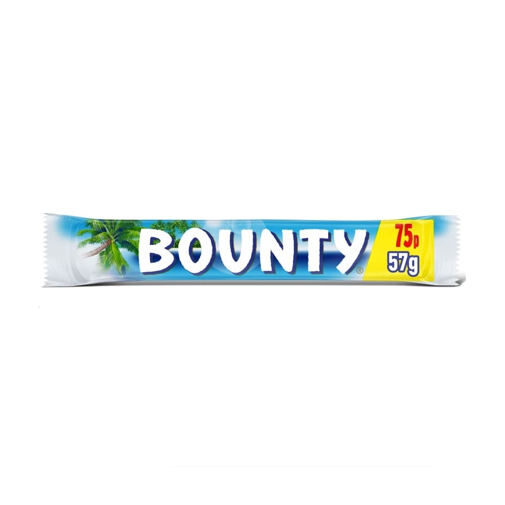 Bounty Coconut & Milk Chocolate Snack Bar £0.75 PMP Duo 57g
