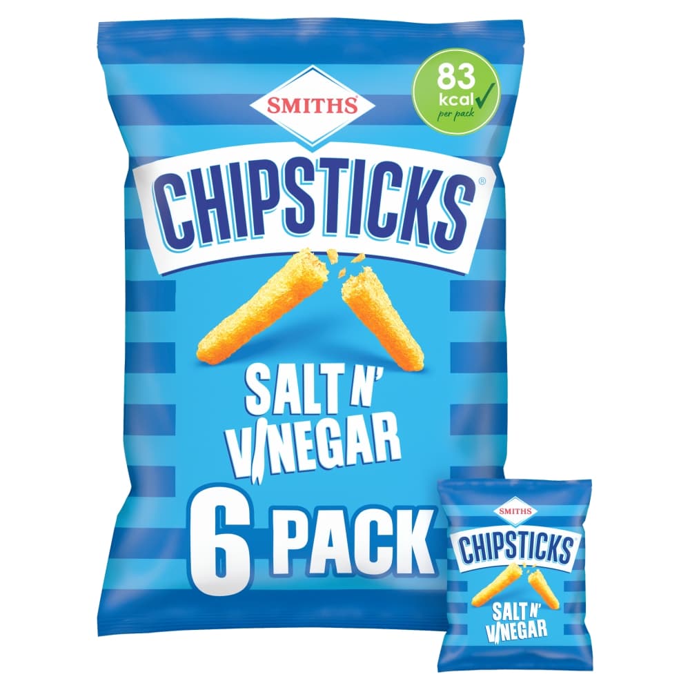 Chipsticks Salt & Vinegar Multipack Crisps 6 Pack