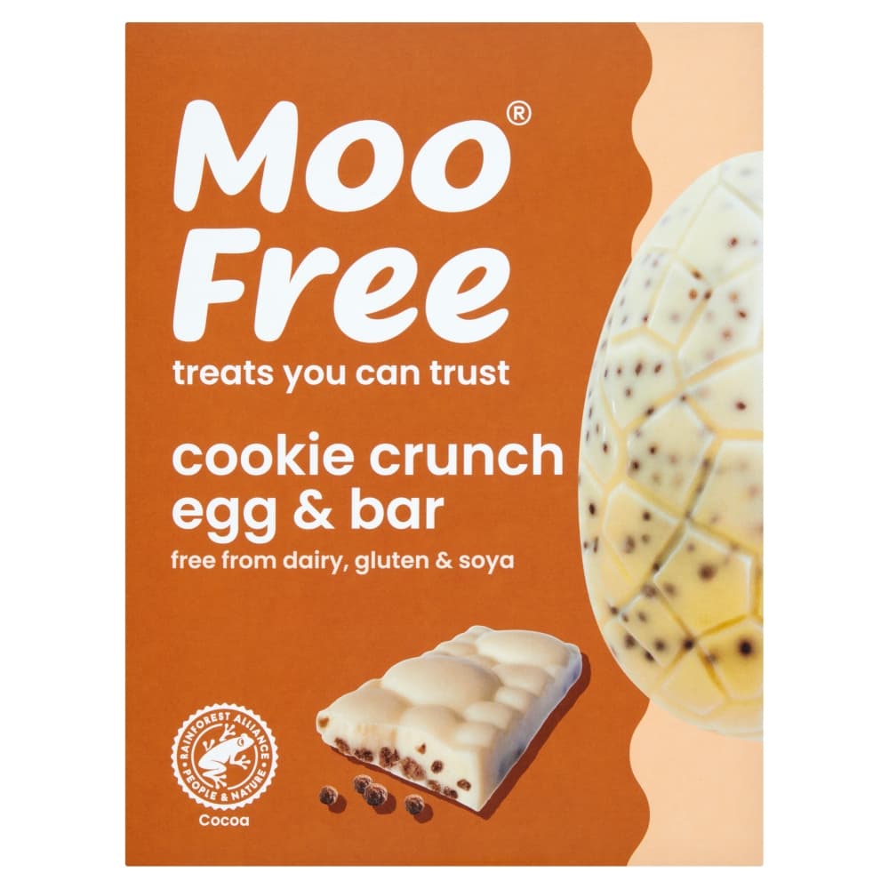 Moo Free Cookie Crunch Choccy Egg and Cookie Crunch Bar 135g
