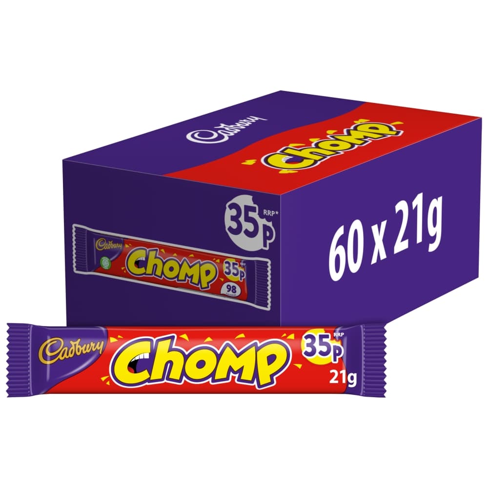 Cadbury Chomp Chocolate Bar 21g 35p PMP