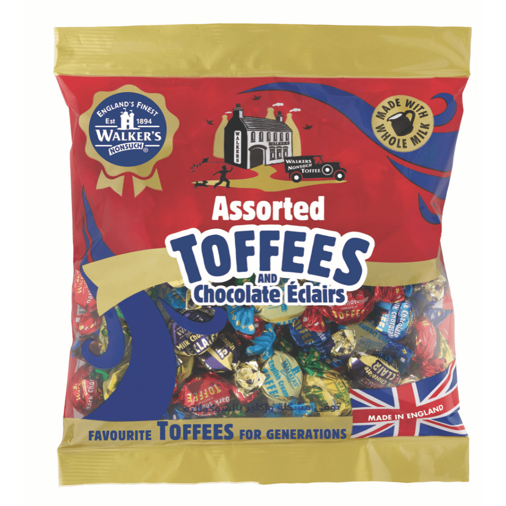 Walkers Nonsuch Assorted Toffee & Chocolate Eclairs Bag 1kg
