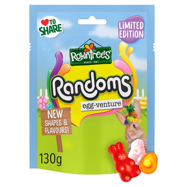 Rowntree's Limited Edition Randoms Egg-Venture Sweets Sharing Bag 130g